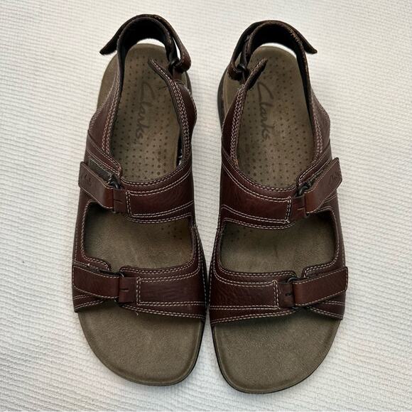 Clarks | Shoes | Clarks Leather Walkford Walk Sandals Euc | Poshmark